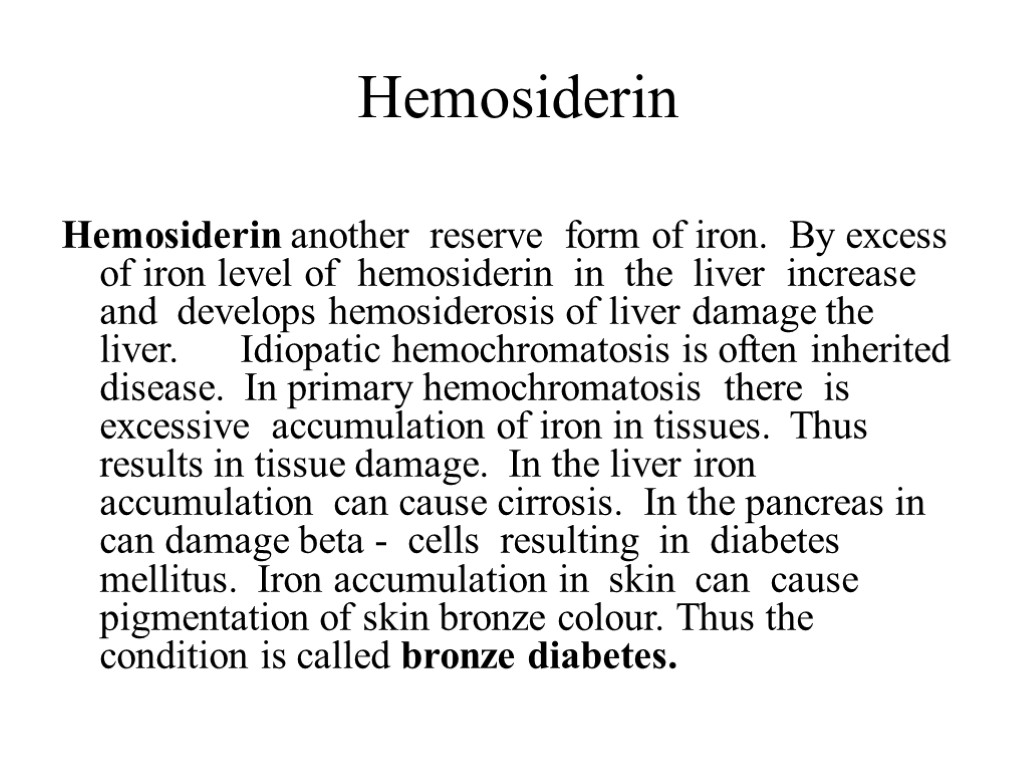 Topic: Metabolism of chromoproteids and biochemistry of the